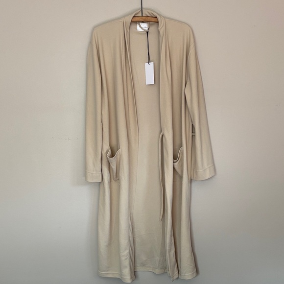 Line & Dot | Intimates & Sleepwear | Line Dot Ribbed Cream Colored Robe ...